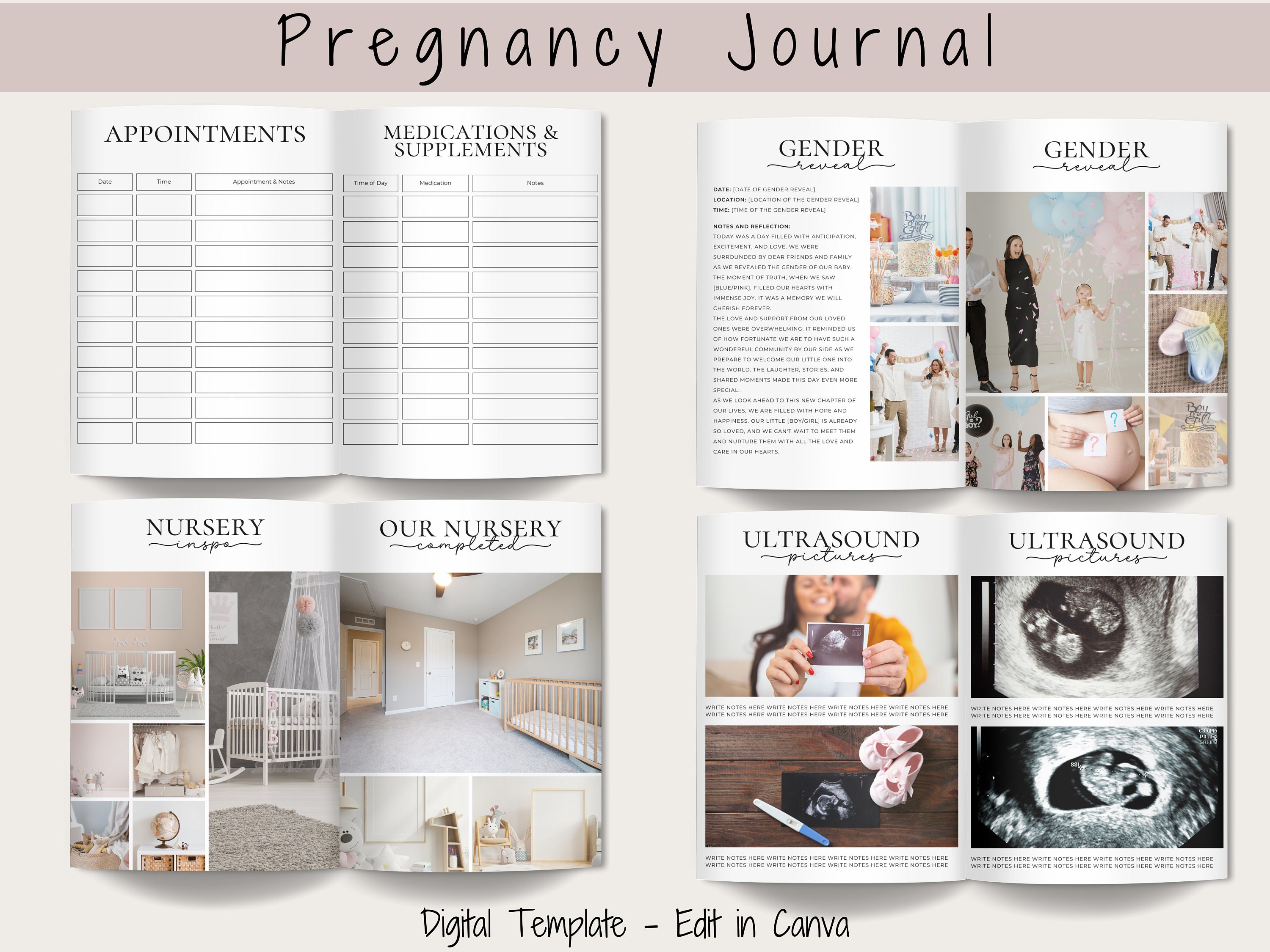 Pregnancy Journal, Expectant Mother Gift Pregnancy Planner Pregnancy ...