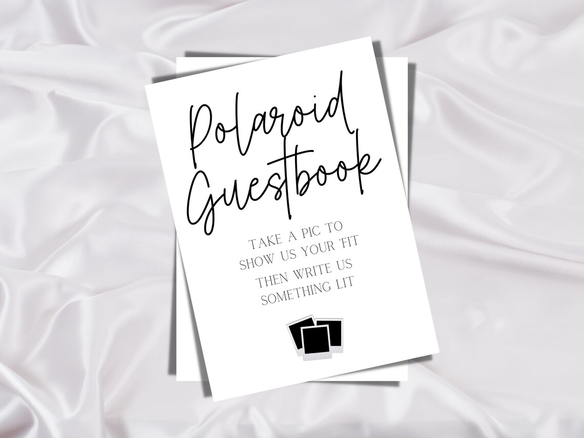 Instax/polaroid Guest Book Wedding Sign - Take a Pic to Show Us Your ...