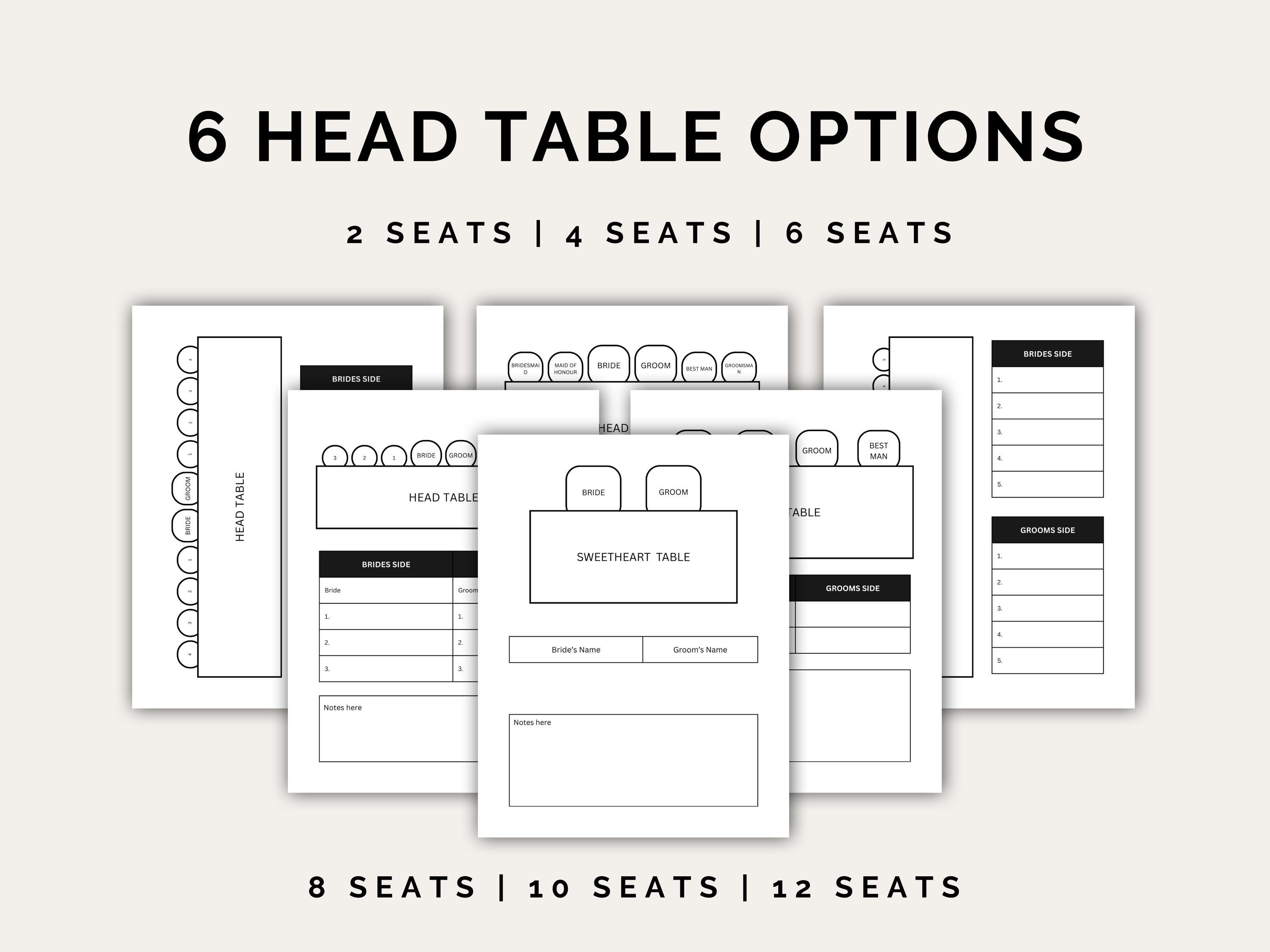Event Seating Plan Template, Download, Printable, Digital Seating Plan ...