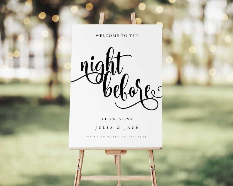 Rehearsal Dinner Welcome Sign With Photo Editable Welcome - Etsy