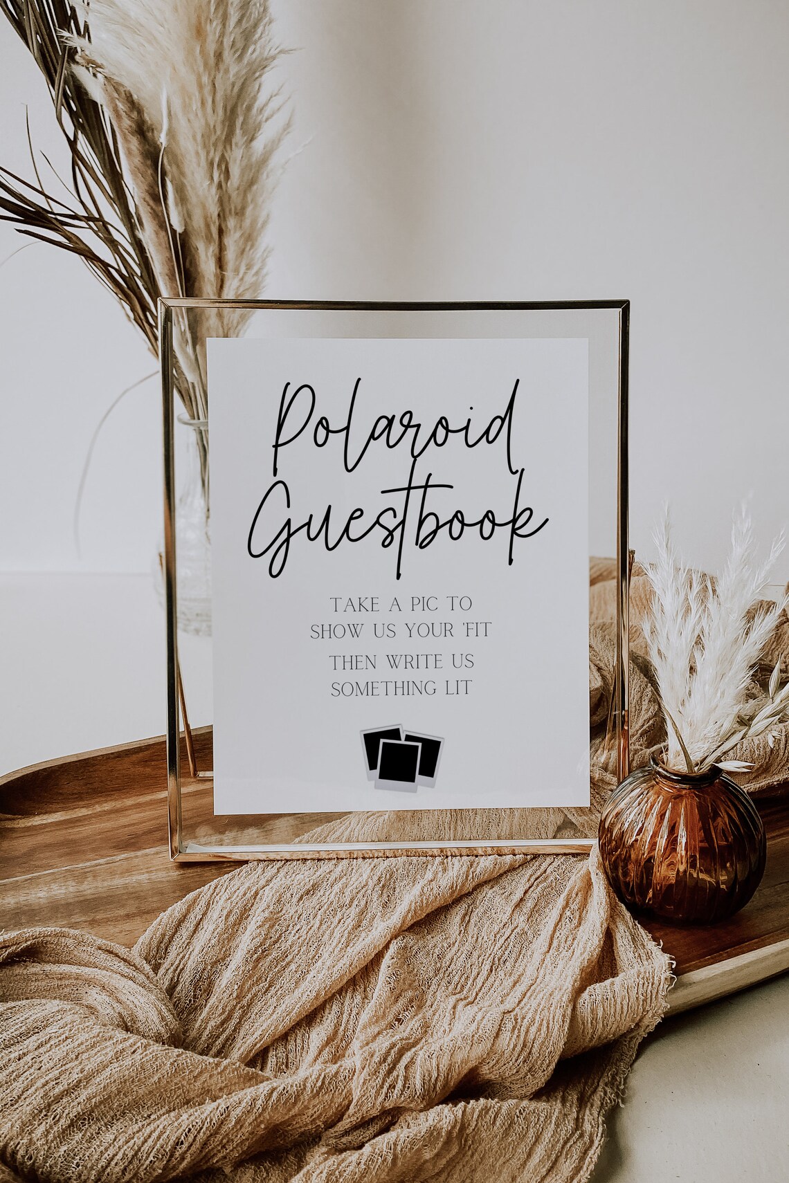 Instax/polaroid Guest Book Wedding Sign - Take a Pic to Show Us Your ...