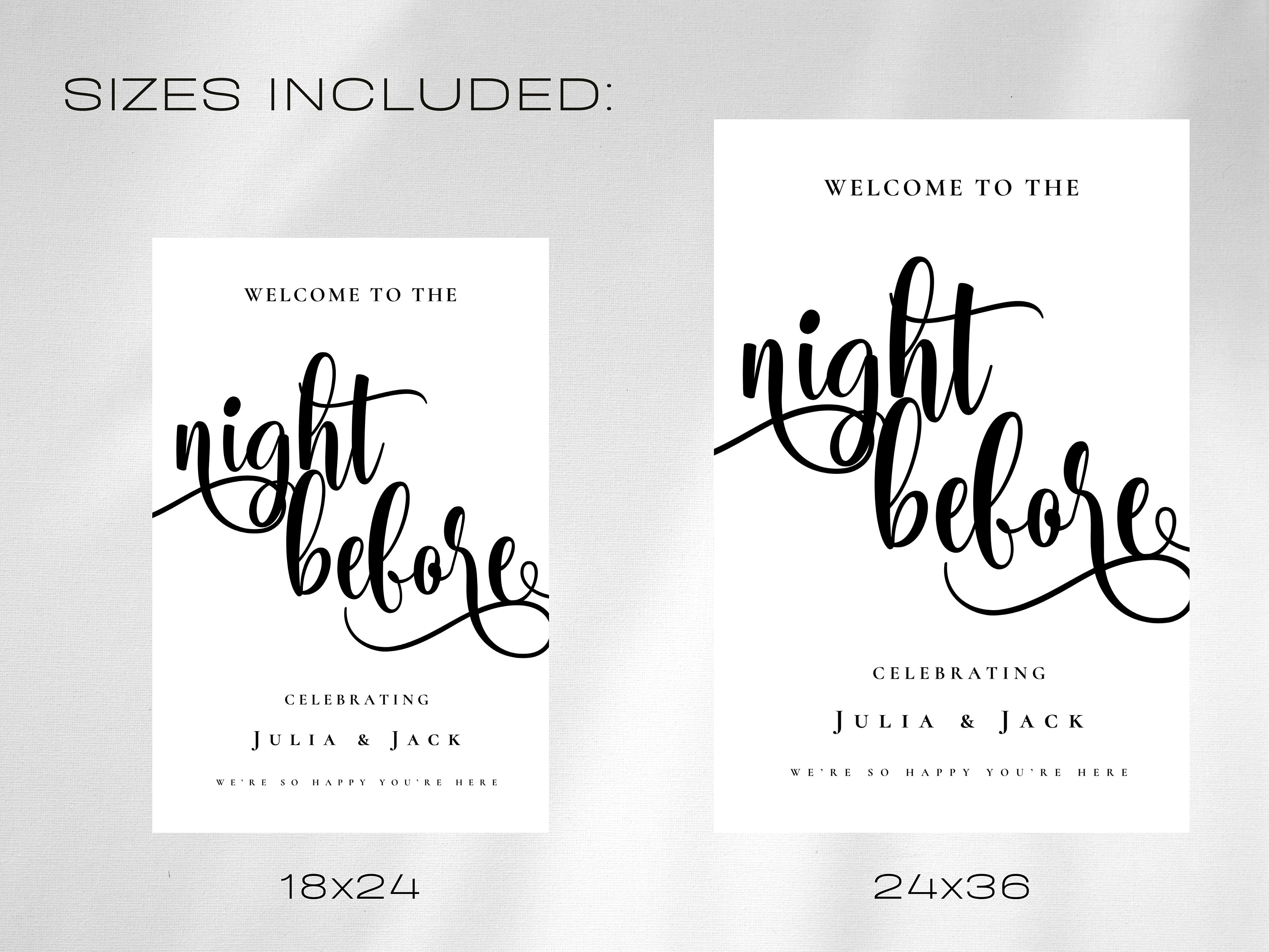 Rehearsal Dinner Welcome Sign With Photo Editable Welcome - Etsy