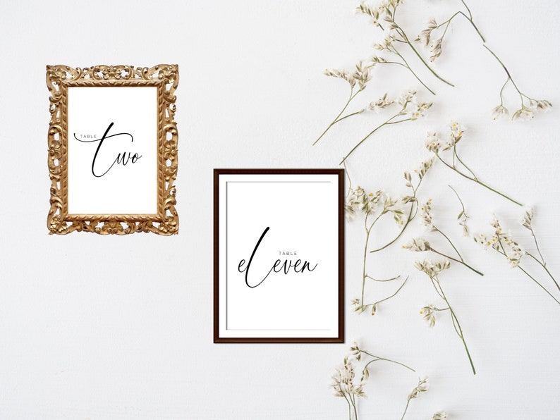 5x7 Table Numbers 1-20 Instant Download Digital Printable - Etsy