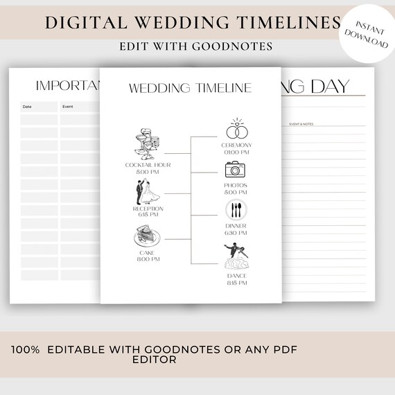 Plantilla De Tiempo Para Boda
