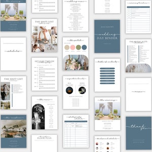The Ultimate Wedding Day Binder Template, Edit in Canva, Wedding ...