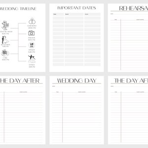 Digital Wedding Timeline Template, Wedding Schedule Itinerary Template ...