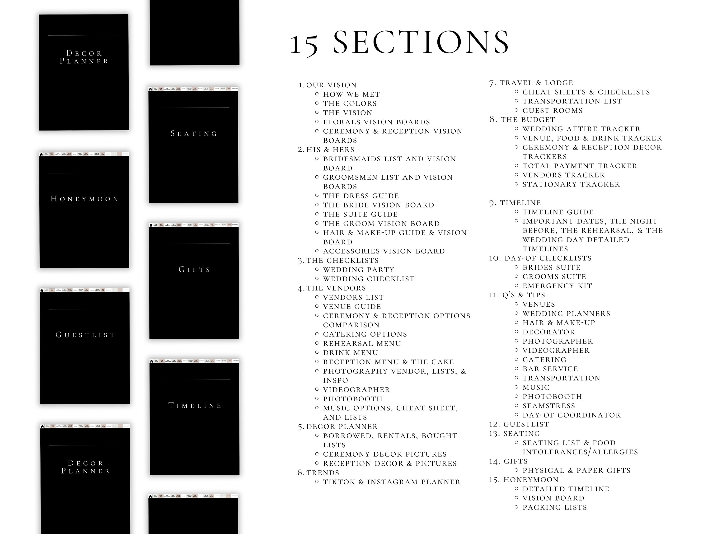 GOODNOTES 200+ Pages Wedding Planner Template Digital Download, PDF ...