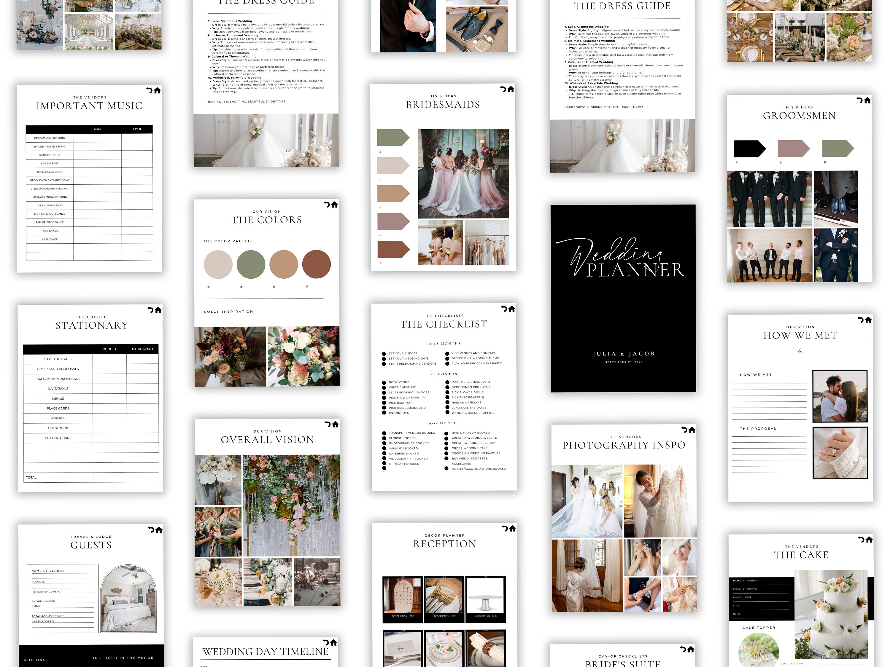 GOODNOTES 200+ Pages Wedding Planner Template Digital Download, PDF ...