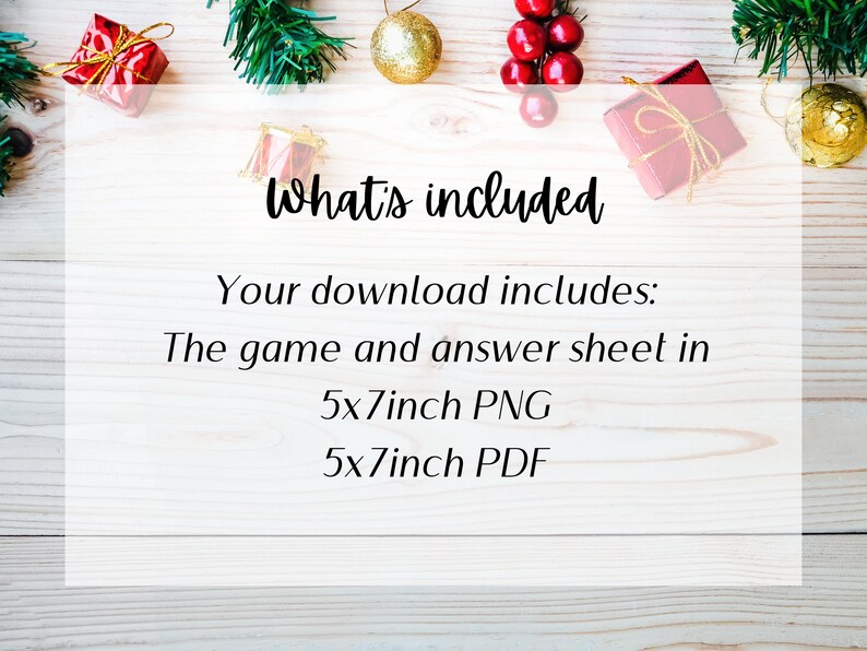 Who Am I? Christmas DIGITAL Download Game - Holiday Family Fun Gift - Etsy