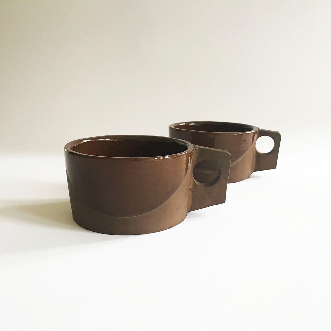Astrid Andersen, 2 X Studio Vintage Ceramic Cups, Made in Earthenware ...