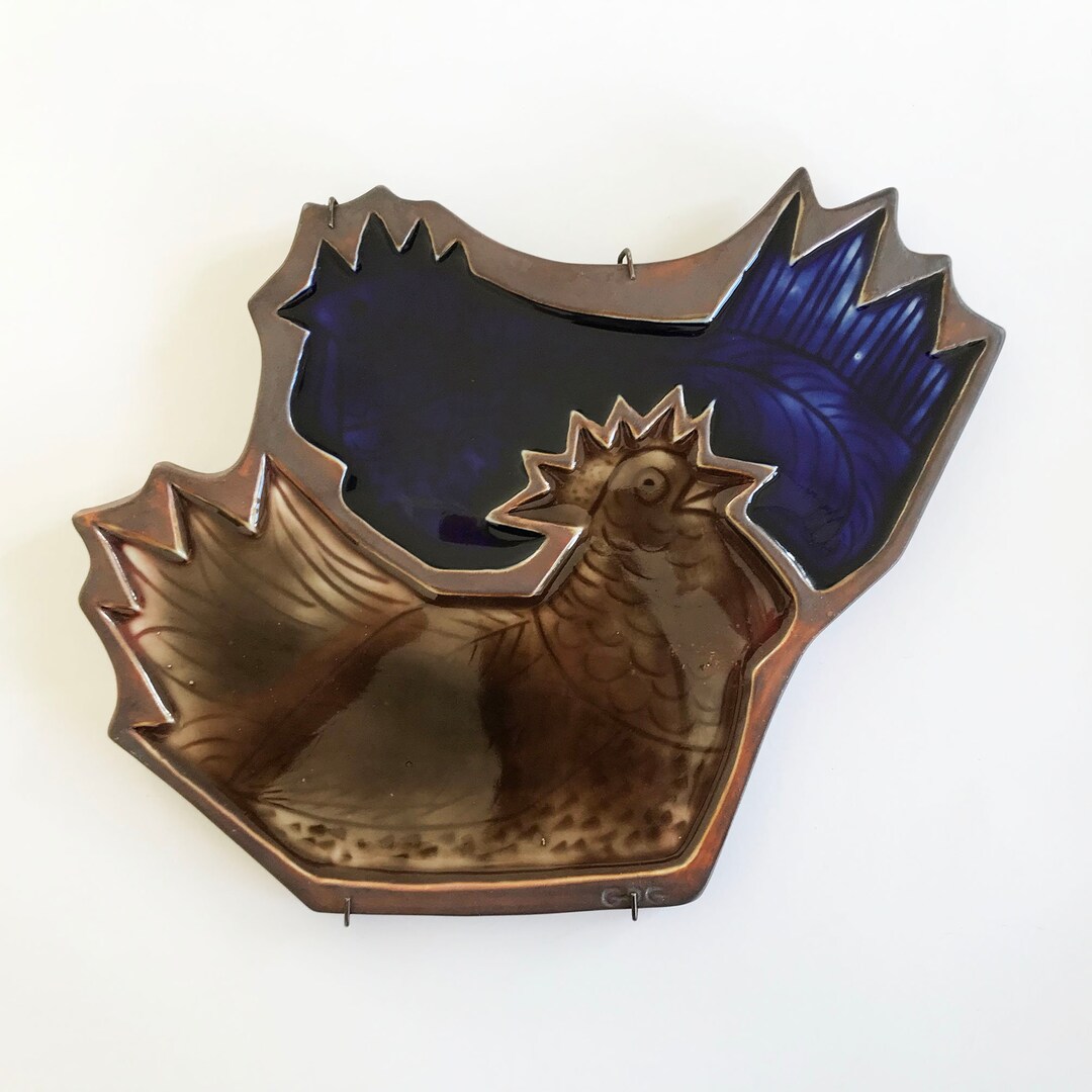 Arabia Finland, Wall Plaque, Rooster/hen, Design Gunvor Olin-grönqvist ...