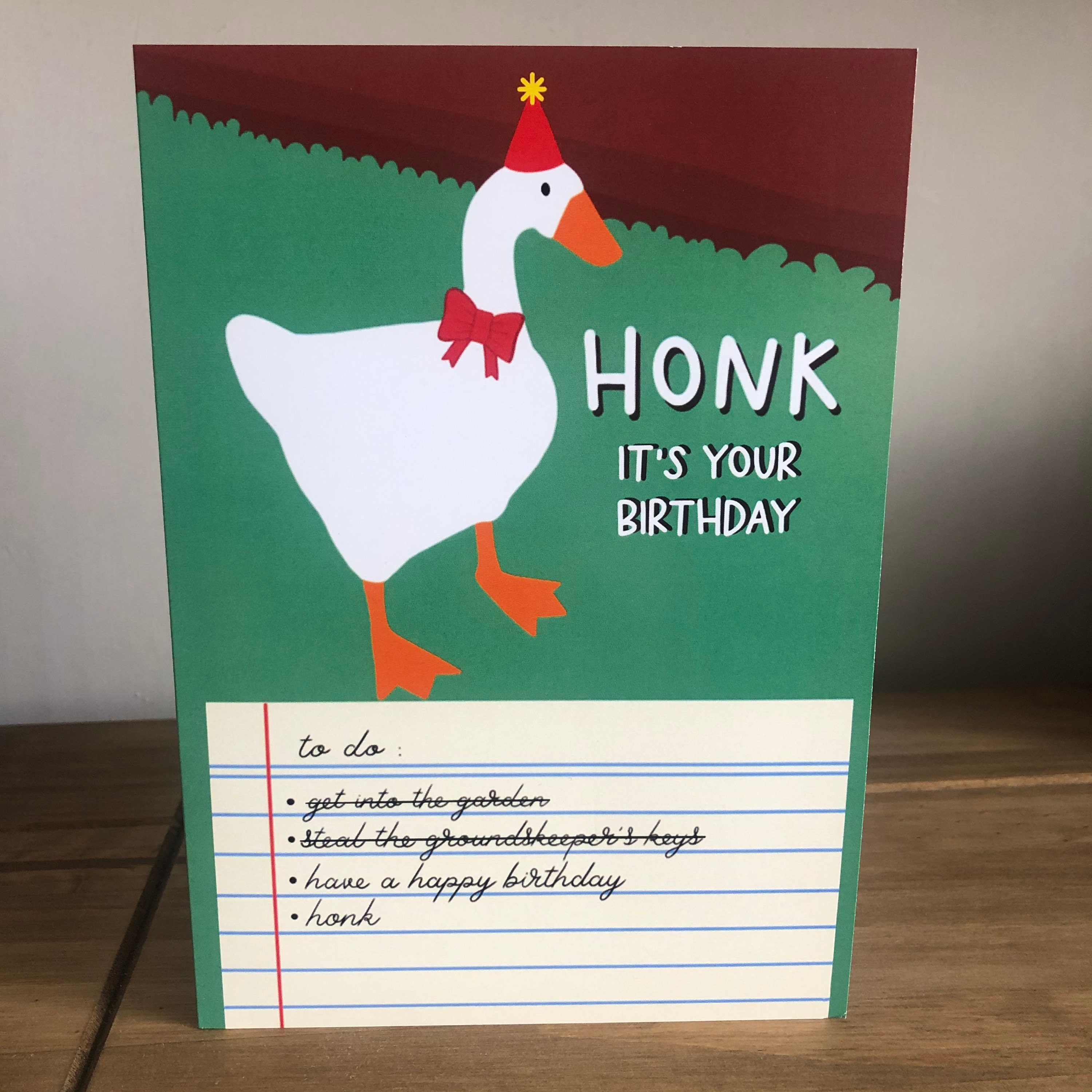 Untitled Goose Game birthday card | Etsy