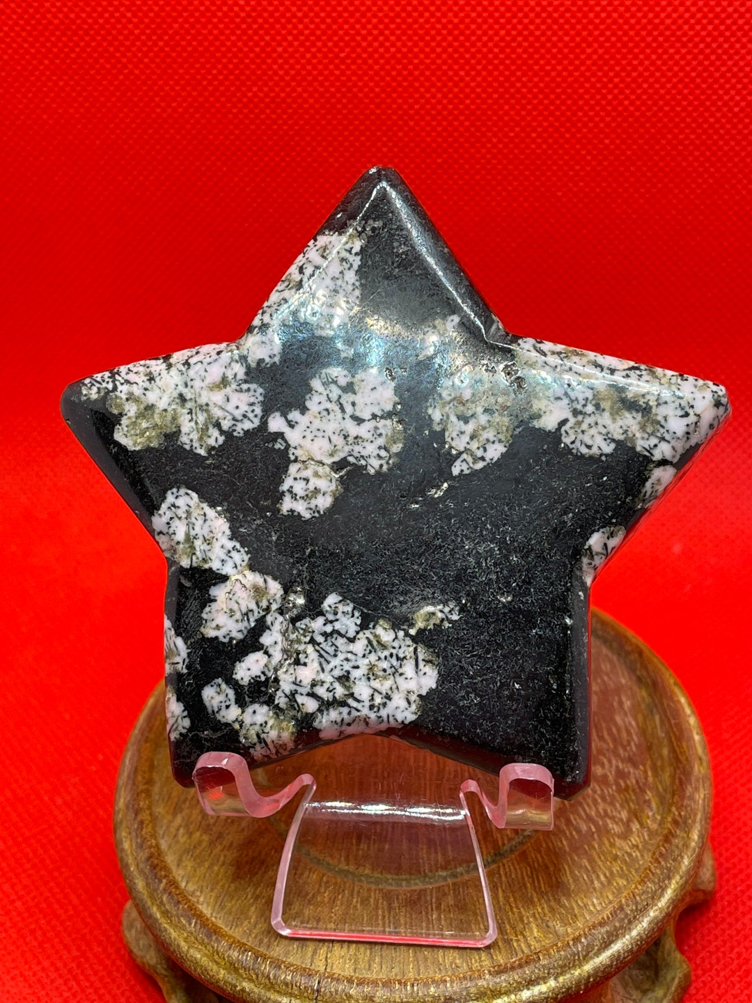3.3 Snowflake Obsidian Star Carving thickness is .66 - Etsy
