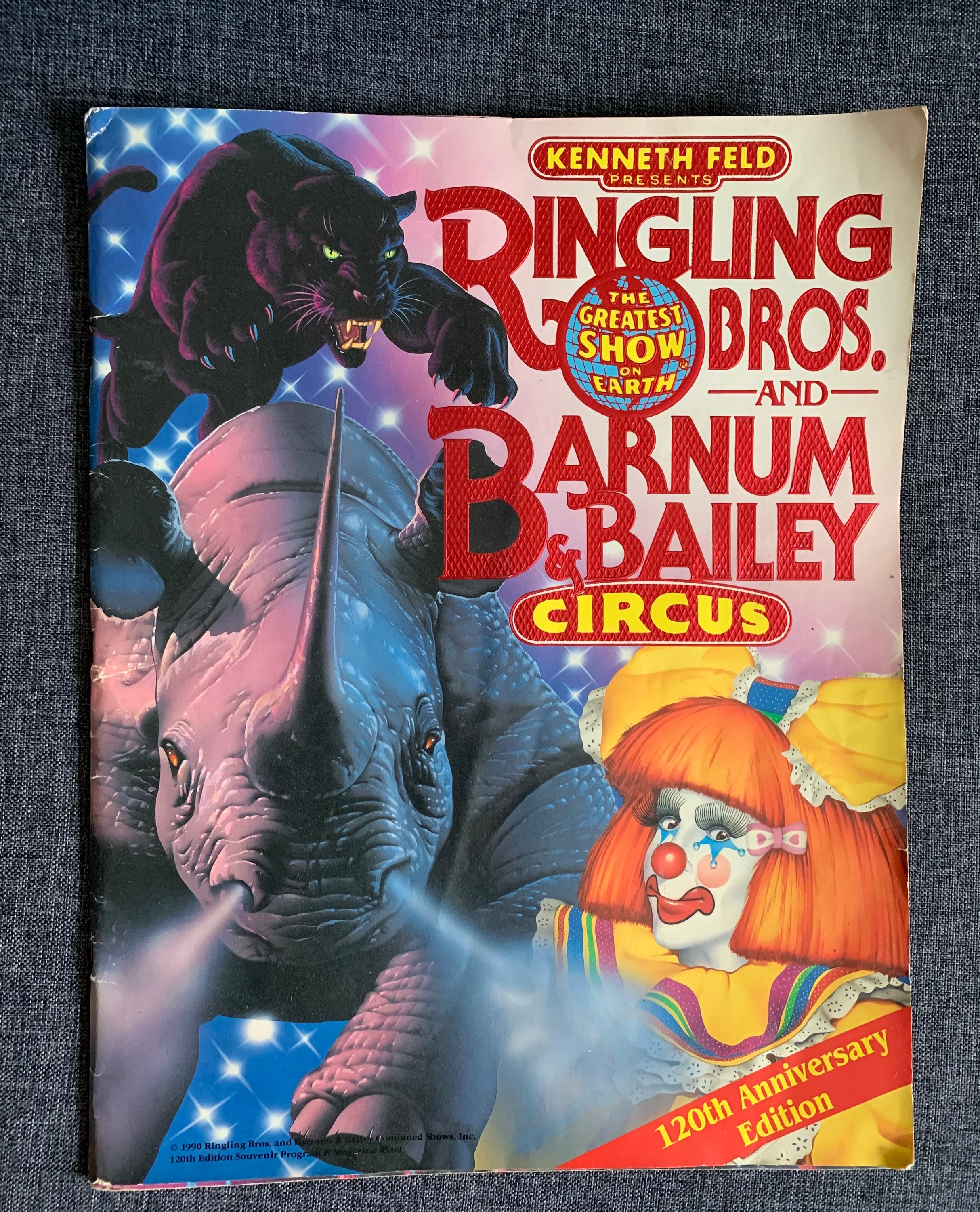 Vintage Collectible Ringling Bros Circus Program From 1990~~120th ...