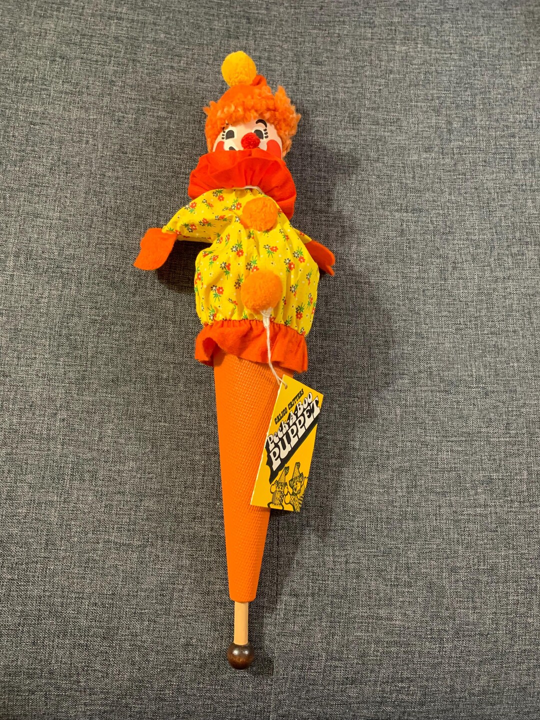 Vintage Calico Critters Peek-a-boo Puppet Clown; Pop-up Clown From 1980 ...