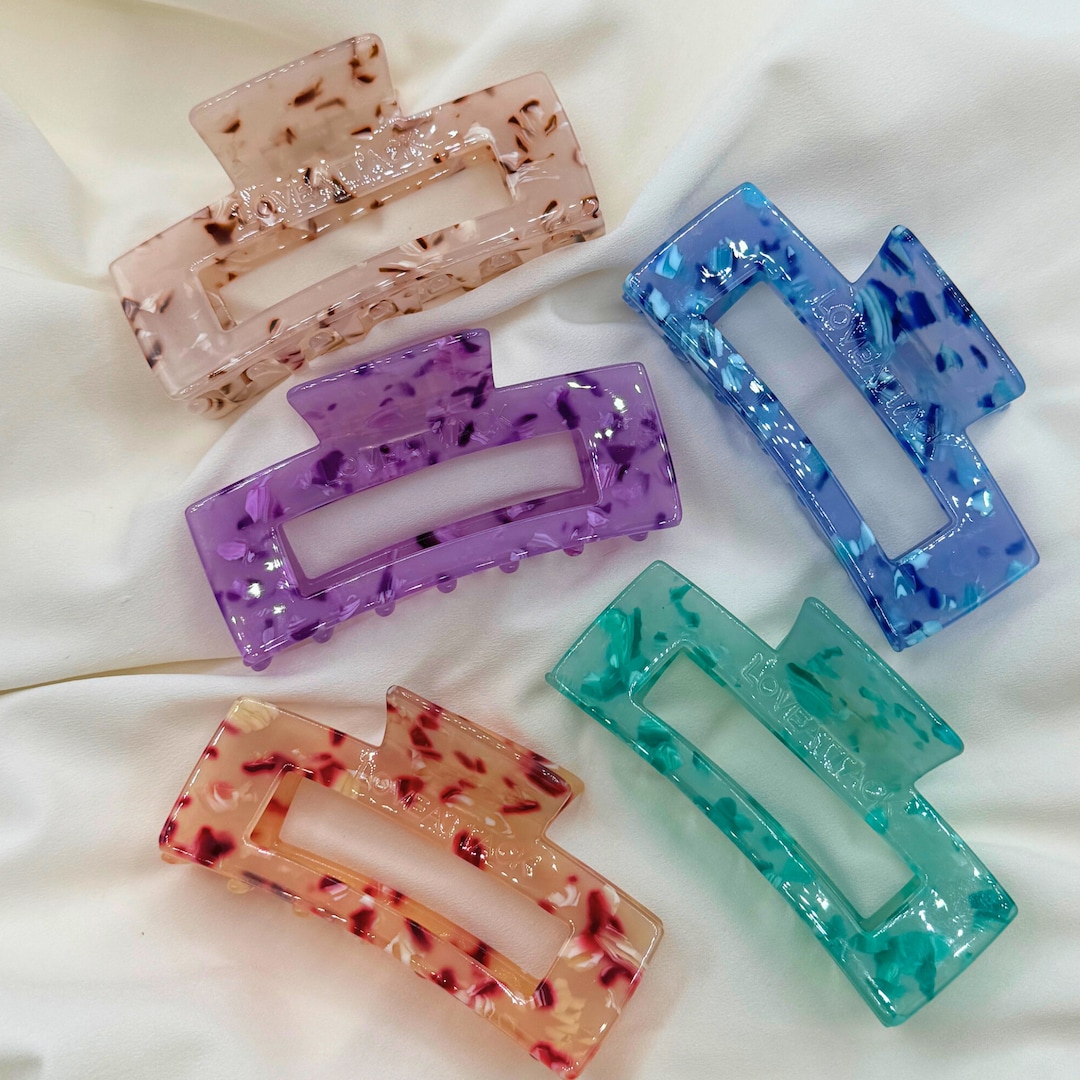 Large Cellulose Acetate Hair Claw Clips Eco-friendly Hair Clips for ...