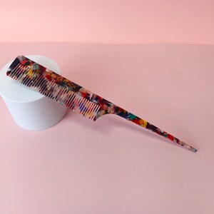 Tortoiseshell Cellulose Acetate Tail Comb Braiding, Sectioning Styling ...