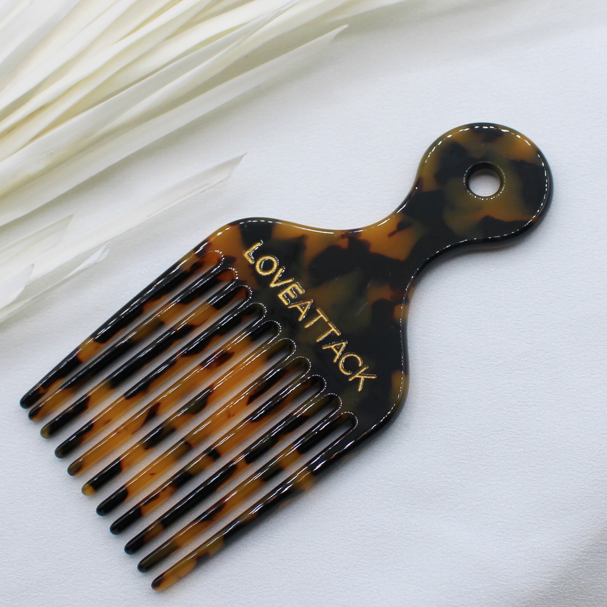 Cellulose Acetate Hair Pick Style Comb Curly, Afro, Detangling Hair ...