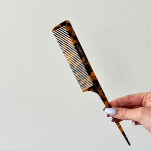 Tortoiseshell Cellulose Acetate Tail Comb | Braiding, Sectioning ...