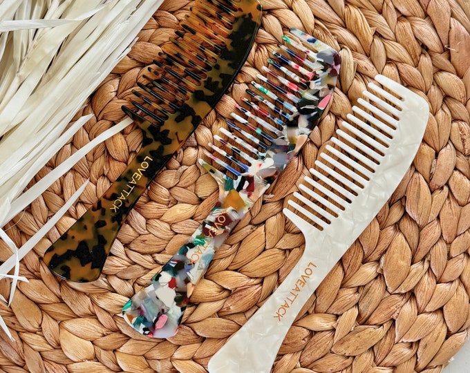 NOS Vintage Comb 70s 80s Unbreakable Plastic Large Pocket Comb Hair ...