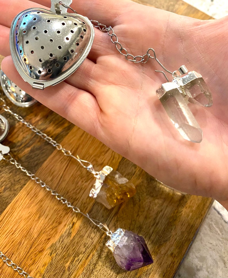 Crystal Tea Infuser Loose Leaf Tea Steeper Natural Raw Crystal - Etsy