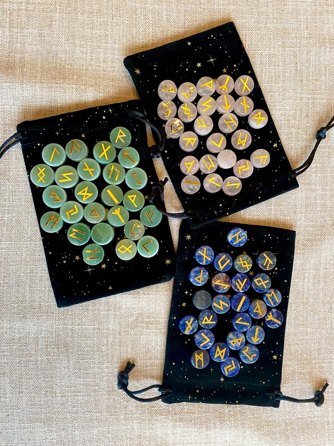 Elder Futhark Nordic Germanic Runes 25 Small Round Natural - Etsy