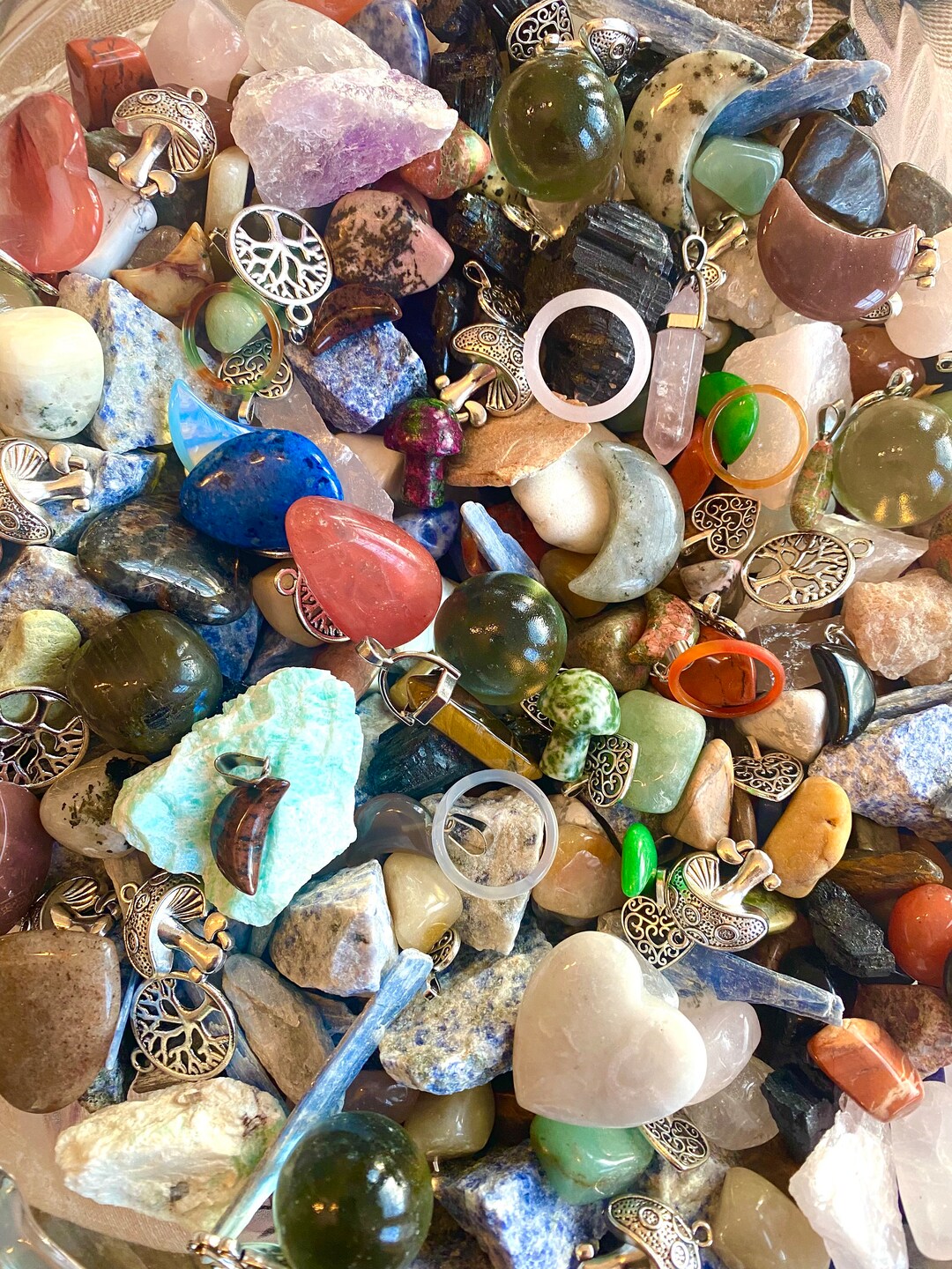 Crystal Confetti Scoop Mini Bag Crystals Charms Carvings - Etsy