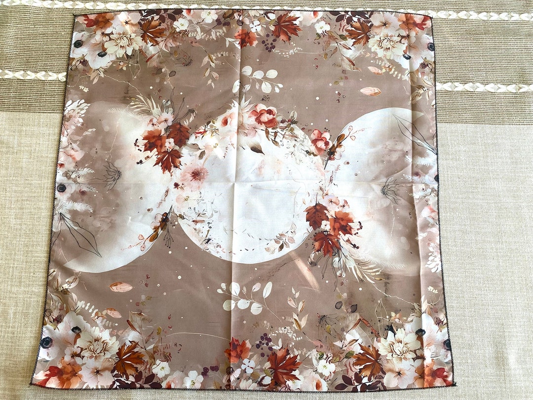 Triple Moon Floral With Maple Leaves Fall Altar Cloth Boho - Etsy