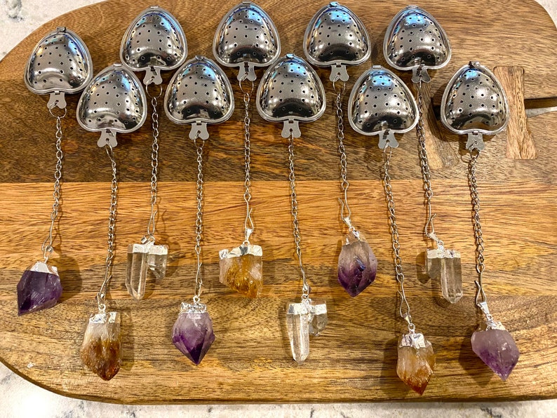 Crystal Tea Infuser Loose Leaf Tea Steeper Natural Raw Crystal - Etsy