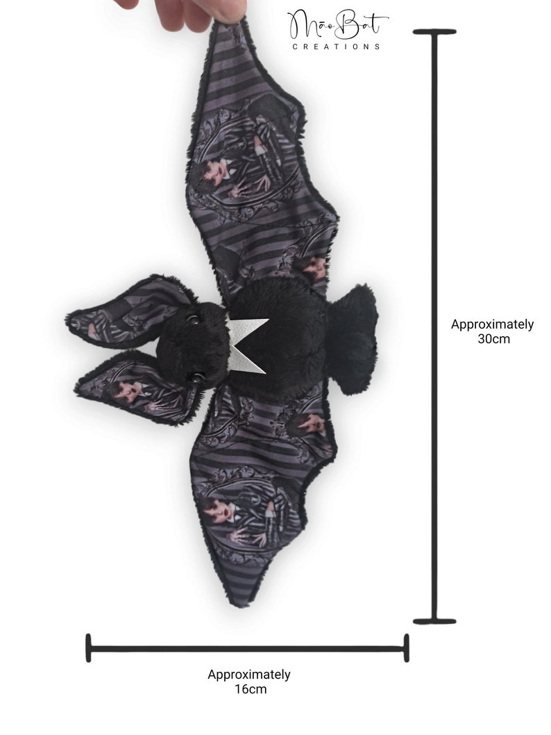 Bat Plush Wednesday & Enid Print Cute Bat Stuffed Animal - Etsy