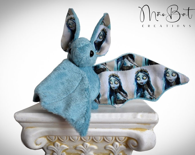 Bat Plush Corpse Bride Print Cute Bat Stuffed Animal - Etsy