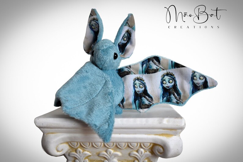 Bat Plush Corpse Bride Print Cute Bat Stuffed Animal - Etsy