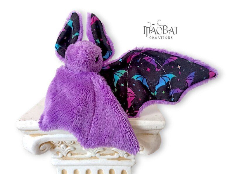 Bat Plush Colourful Bats Print Cute Bat Stuffed Animal - Etsy