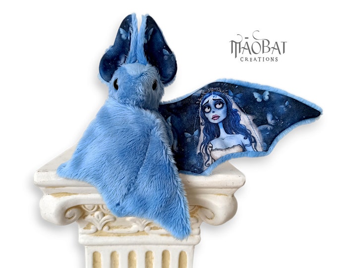 Bat Plush Corpse Bride Print Cute Bat Stuffed Animal - Etsy