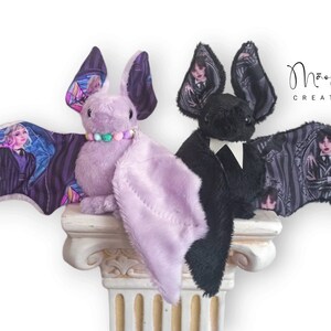 Bat Plush Wednesday & Enid Print Cute Bat Stuffed Animal - Etsy