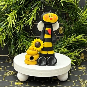 Clay Bee, Bee Decor, Tiered Tray Decor, Rae Dunn Displays, Clay Figures ...