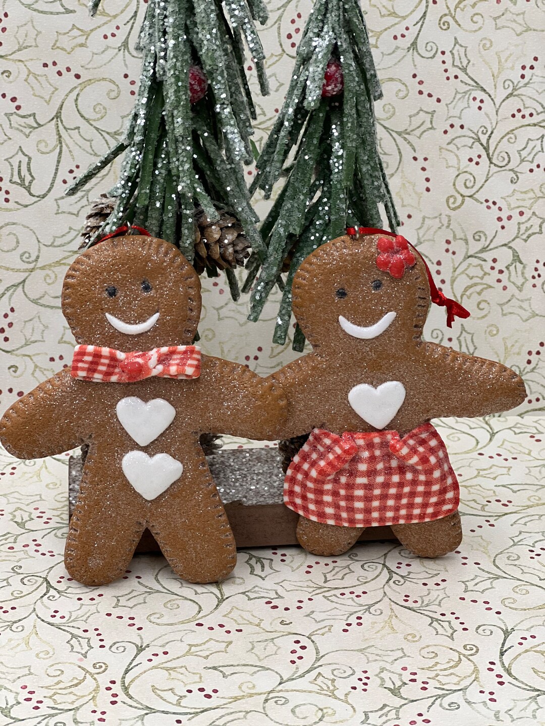 Gingerbread Ornament: Holiday Tiered Tray Decor - Etsy