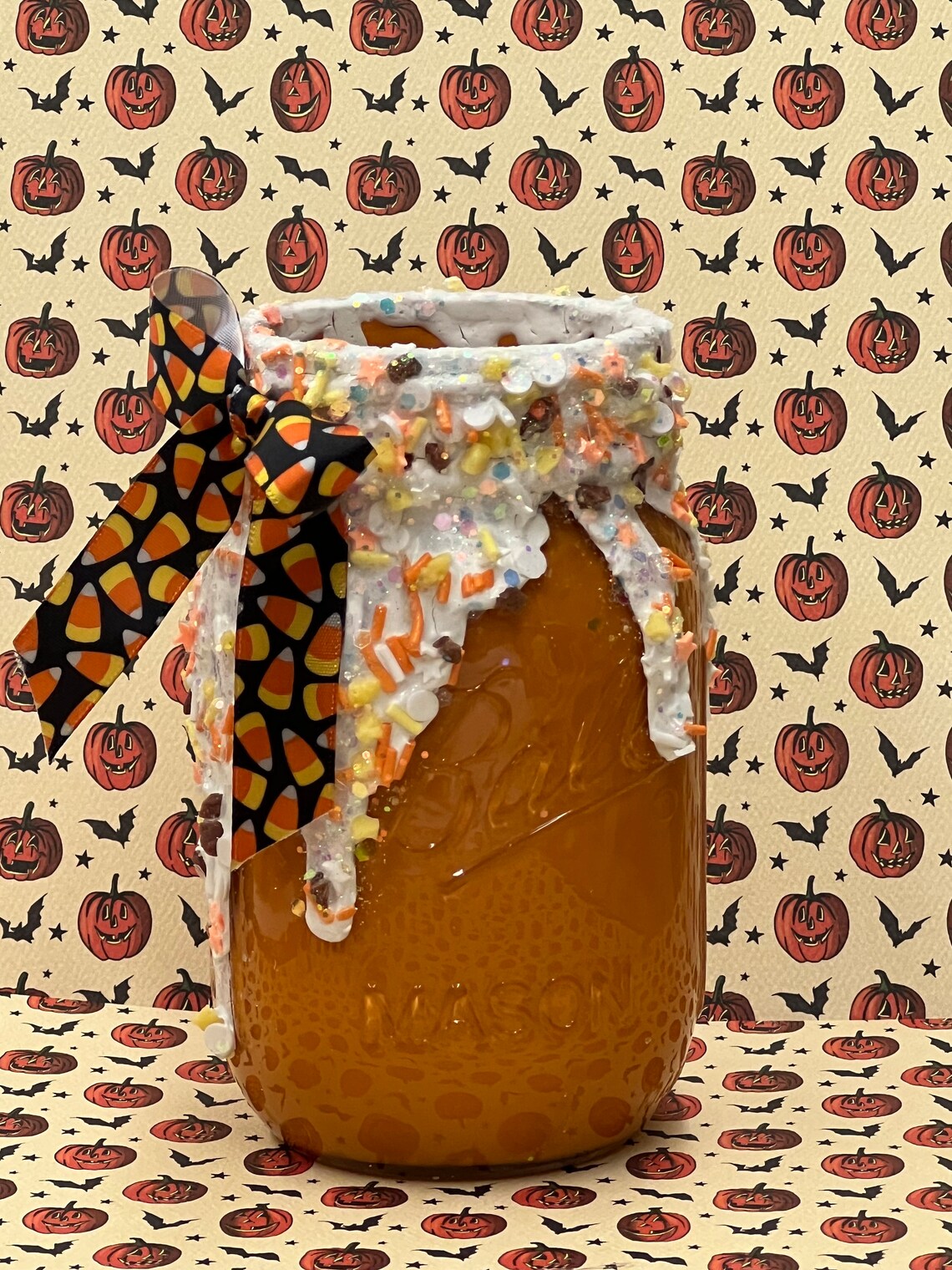 Halloween Decorated Jar: Fall Tiered Tray Decor - Etsy