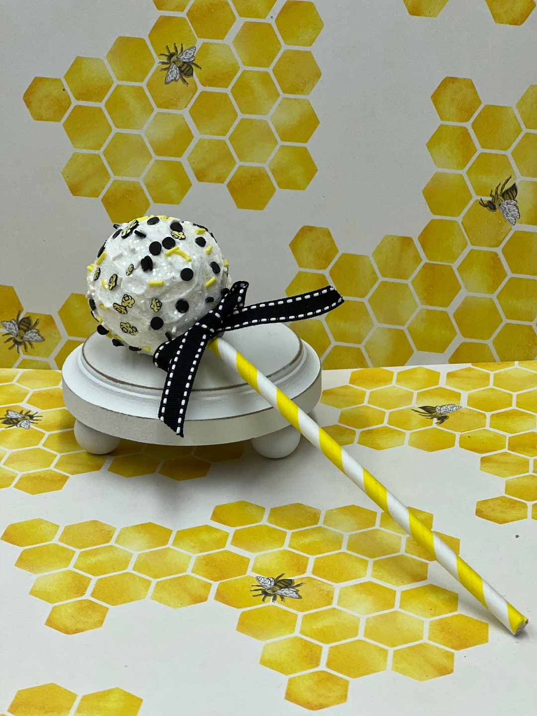 Bee Cake Pop Fake Cake Pops Cake Pops Bee Decor Faux Cake - Etsy