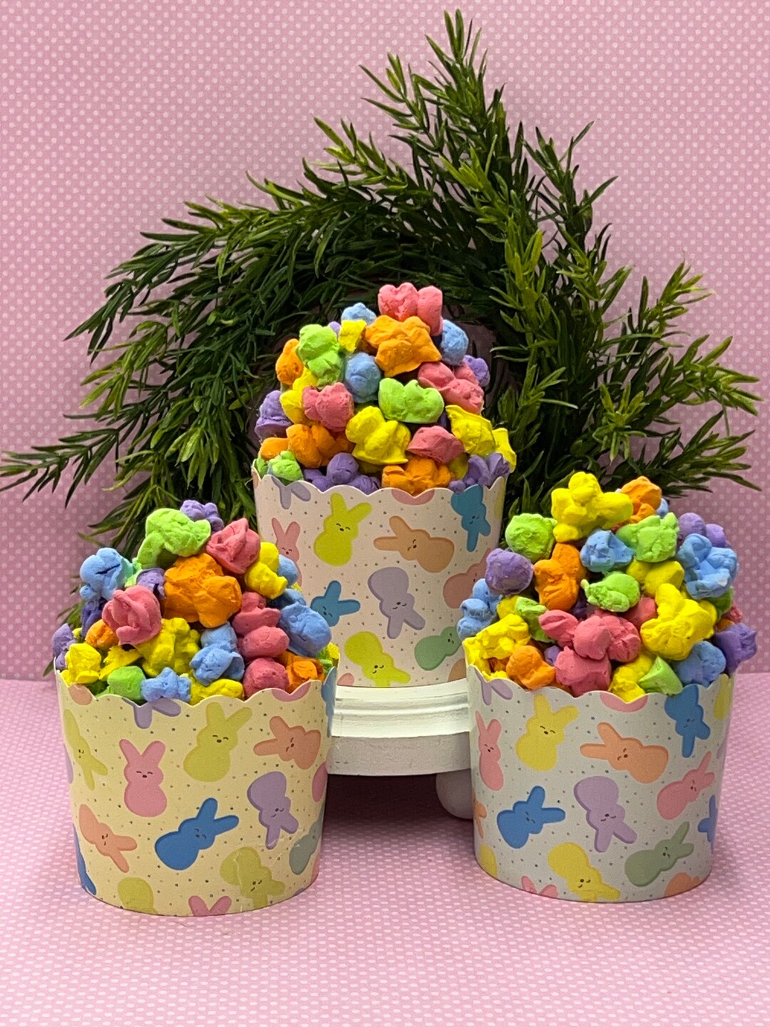 Faux Easter Popcorn Decor: Tiered Tray Decoration - Etsy