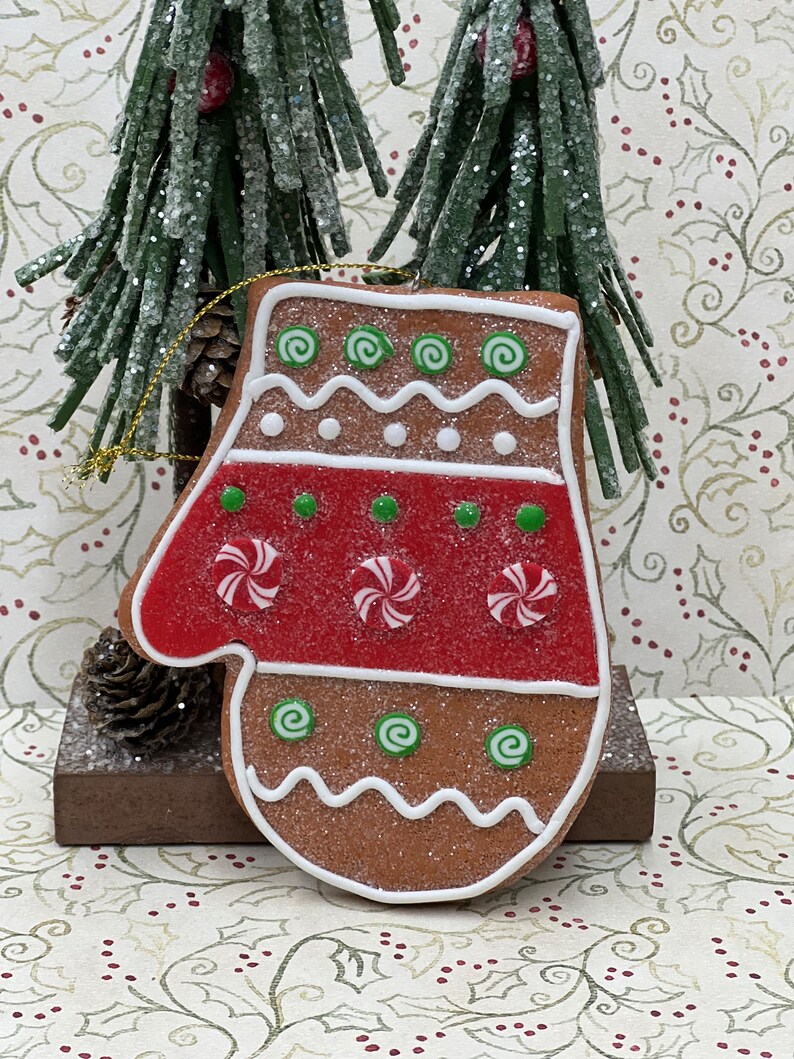 Clay Mitten Christmas Ornament: Faux Cookie Tiered Tray Decor - Etsy