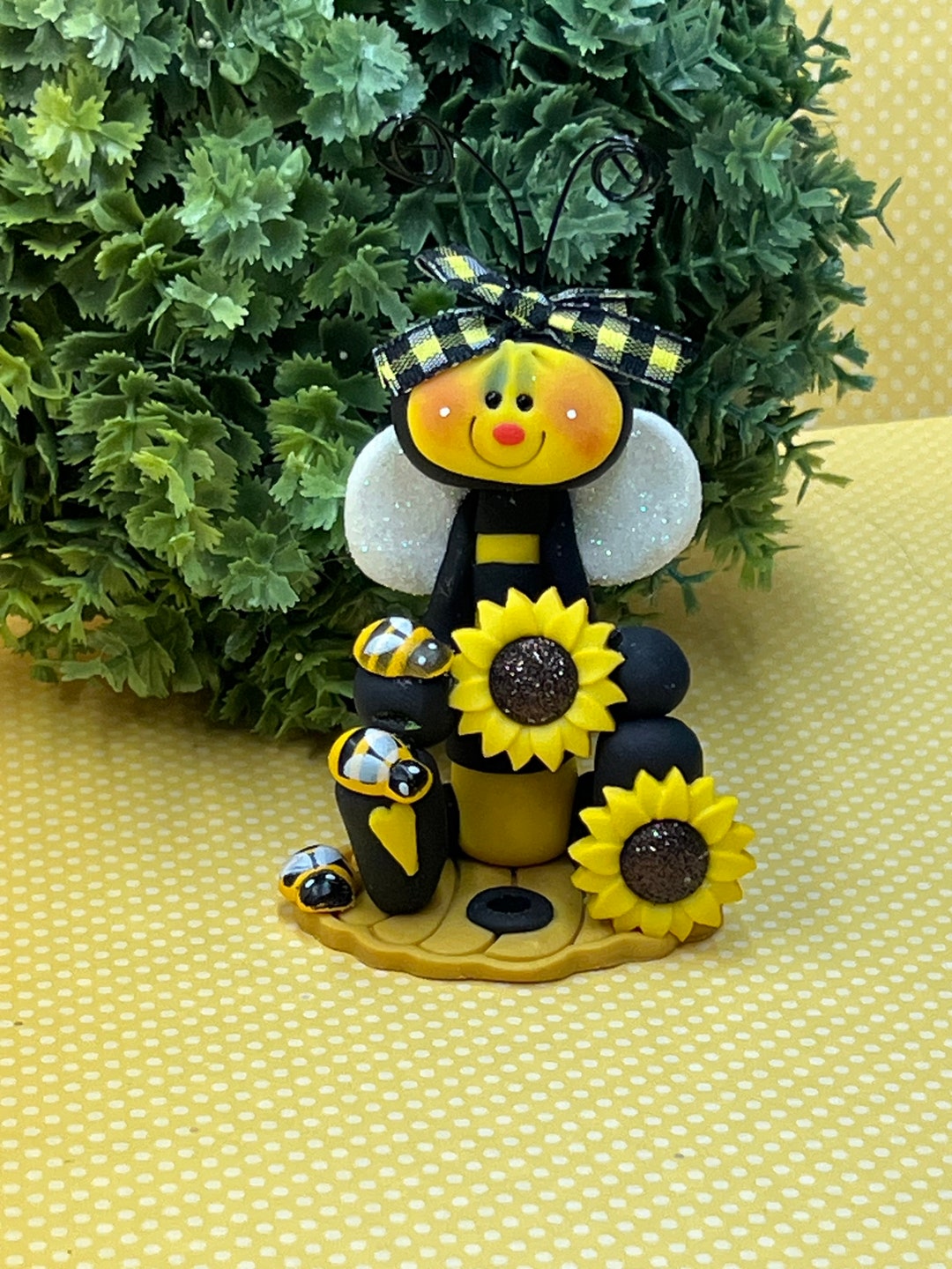 Clay Bee, Bee Decor, Tiered Tray Decor, Rae Dunn Displays, Clay Figures ...