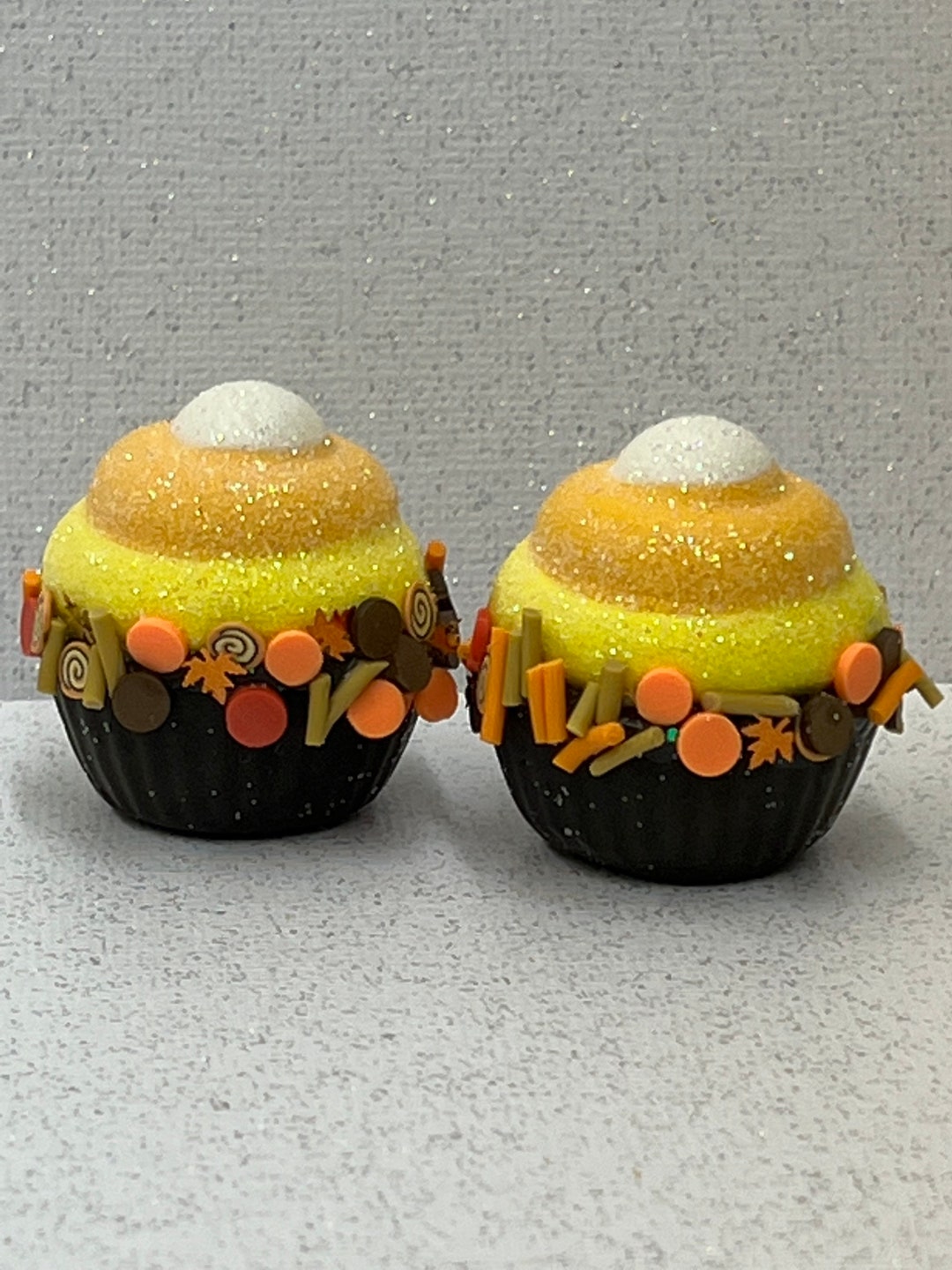 Halloween Fake Cupcake, Candy Corn Cupcakes, Candy Corn Decor ...