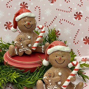 Resin Gingerbread Boy Christmas Decor: Tiered Tray Display - Etsy