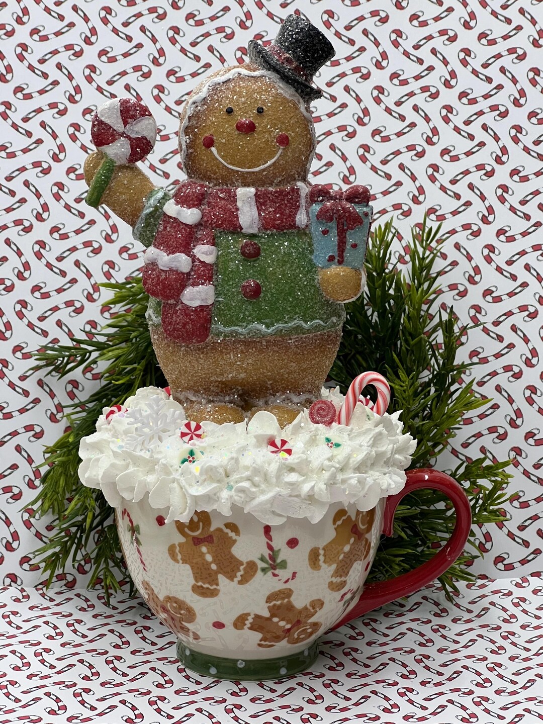 Gingerbread Centerpiece, Tiered Tray Decor, Gingerbread Decor ...
