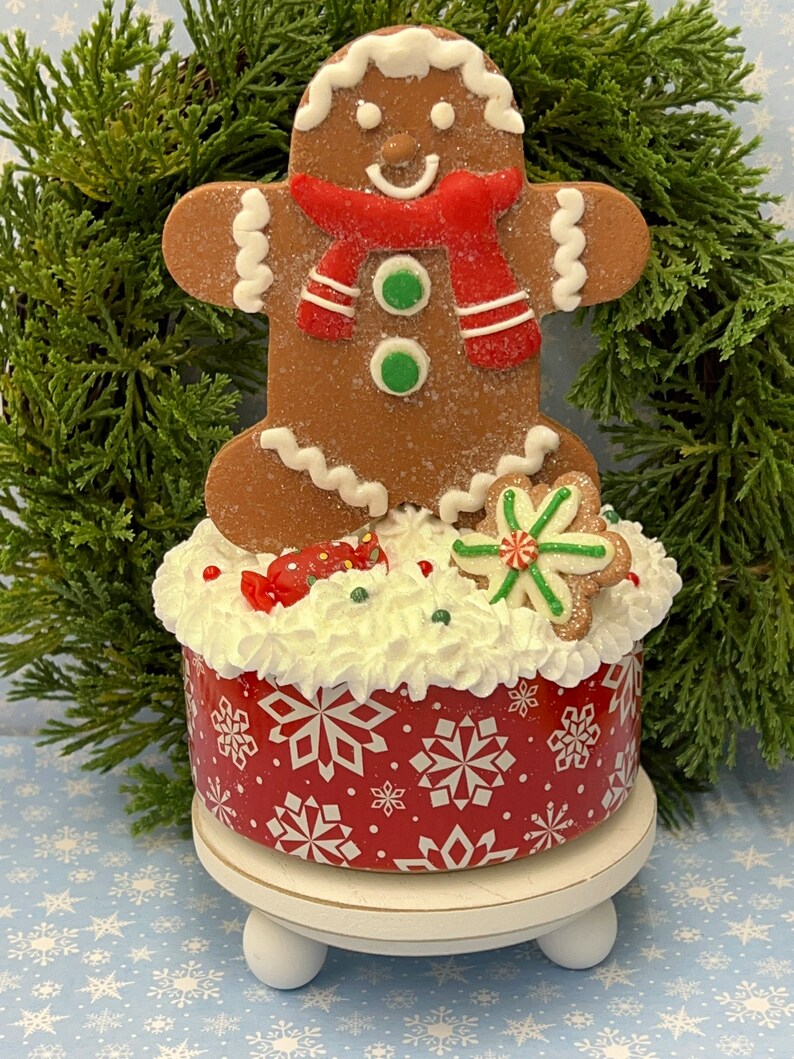 Gingerbread Centerpiece Gingerbread Decor Tiered Tray Decor - Etsy