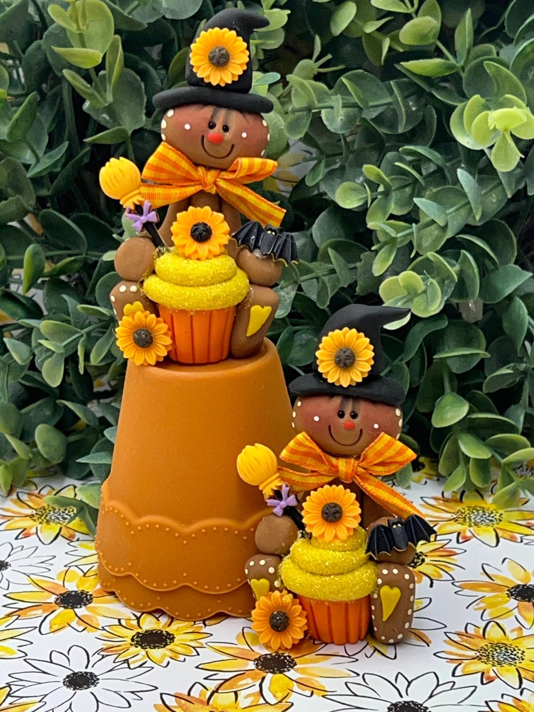 Gingerbread Witch, Clay Witch, Halloween Decor, Witch Centerpiece, Rae ...
