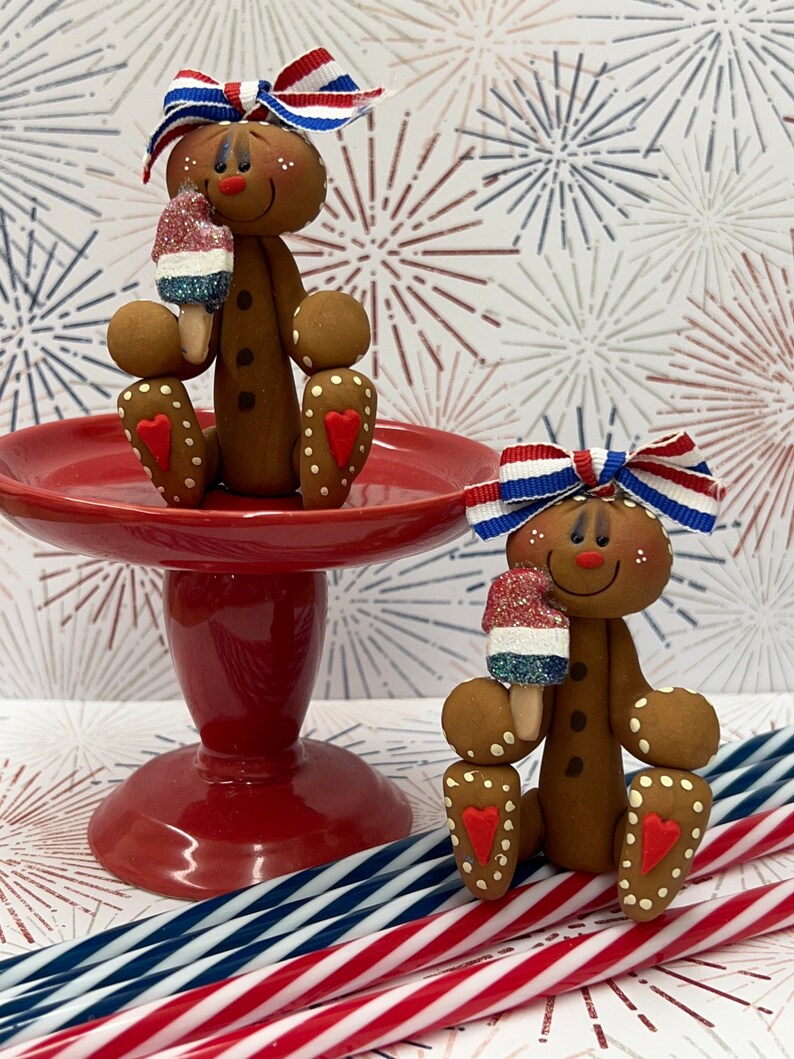 Patriotic Clay Figure Gingerbread Patriotic Fake Bake - Etsy
