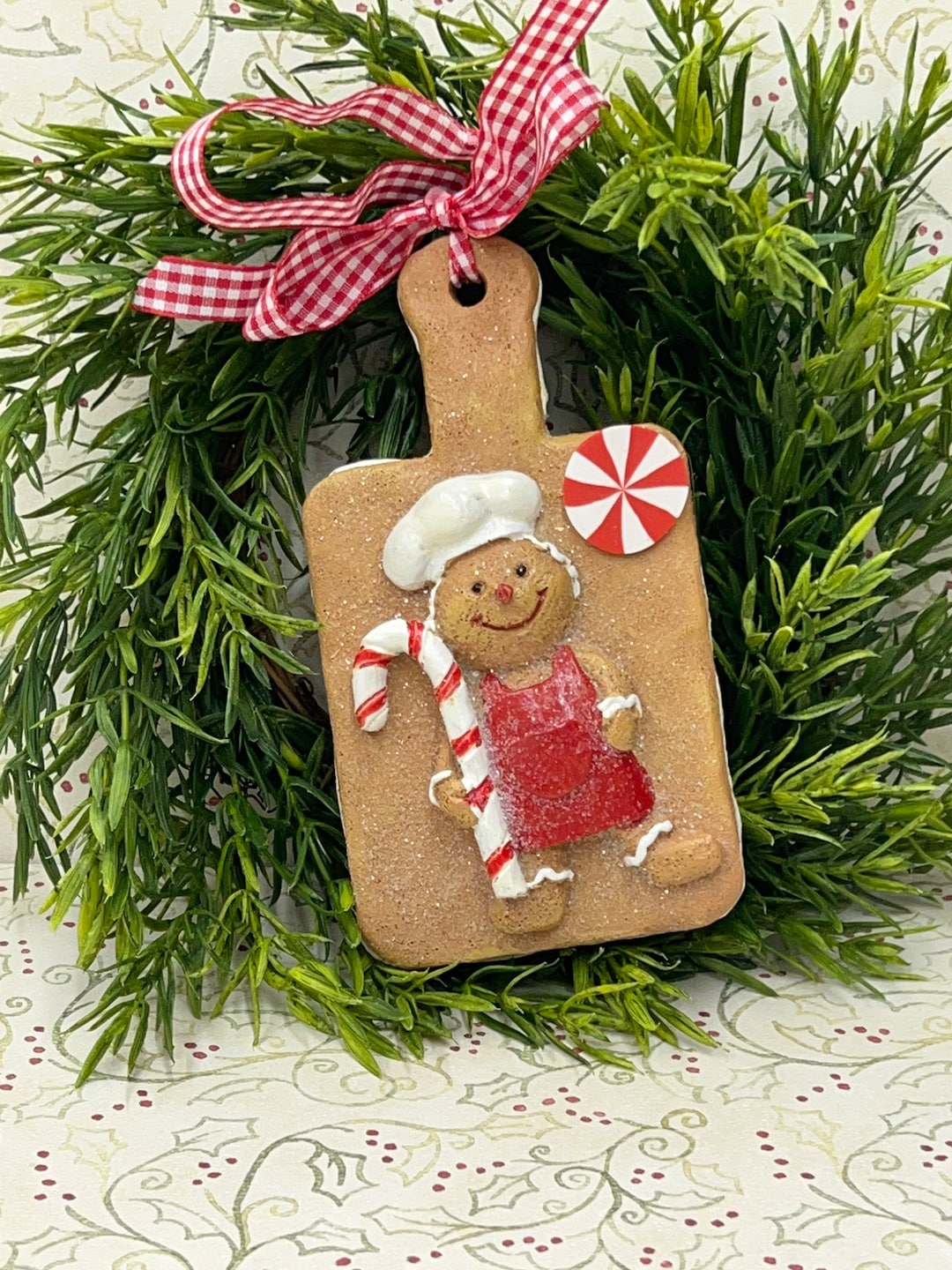 Clay Cutting Board, Gingerbread Cutting Board, Gingerbread Decor ...