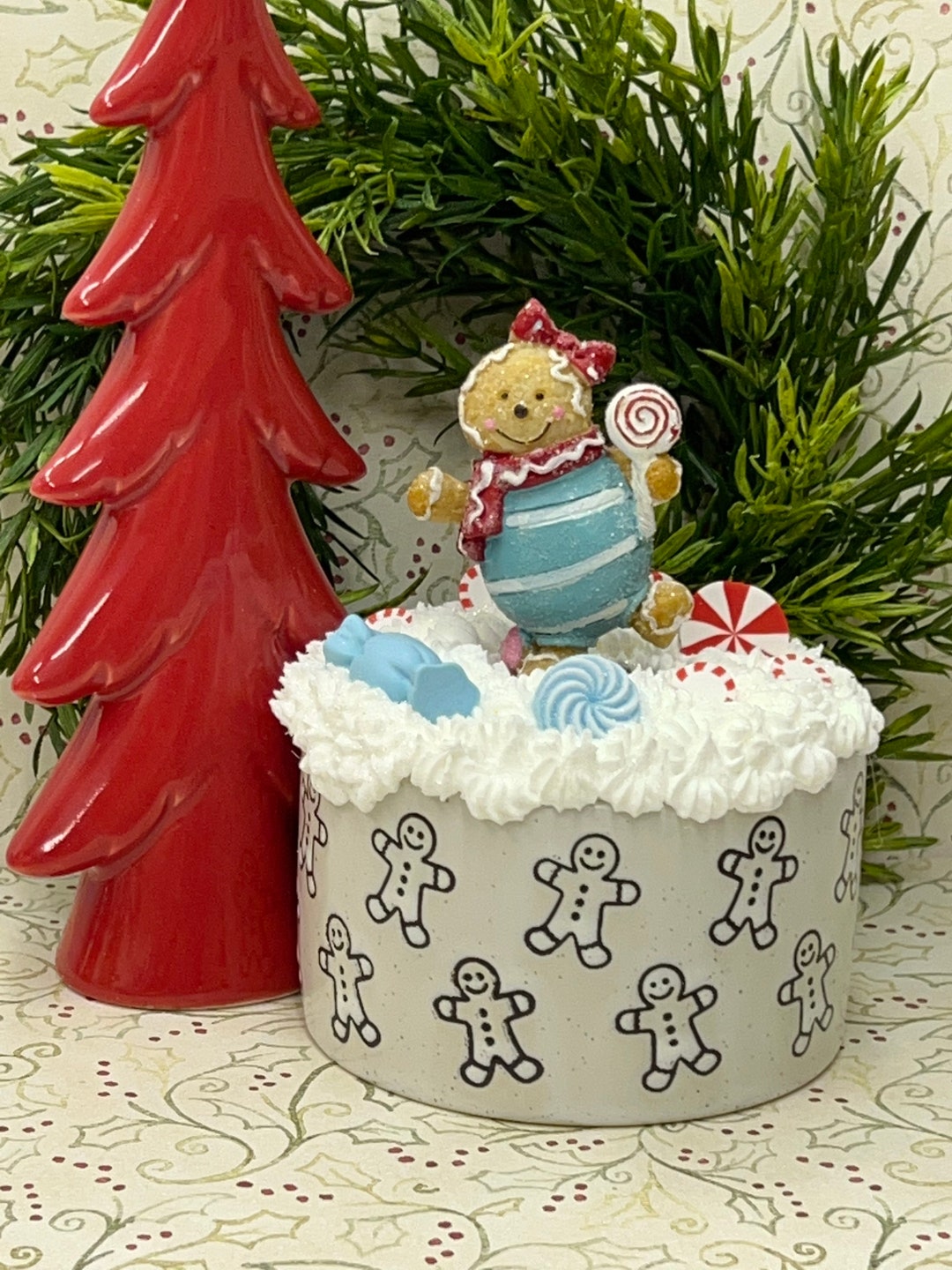 Gingerbread Decor, Christmas Decor, Photo Prop, Tiered Tray Decor ...